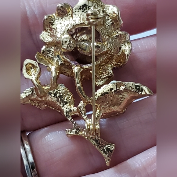 Jewelry | English Rose Brooch Flower Gold Yellow Pin Wedding Enamel New ...